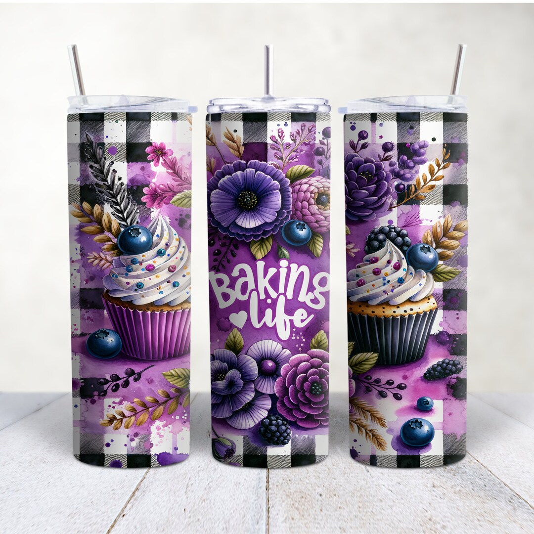 Purple Baking Life 20oz Tumbler, Insulated Travel Mug, Coffee Mug ...