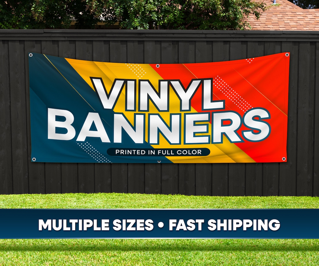 Custom Vinyl Banner | Single Sided | Indoor or Outdoor | Full Color ...