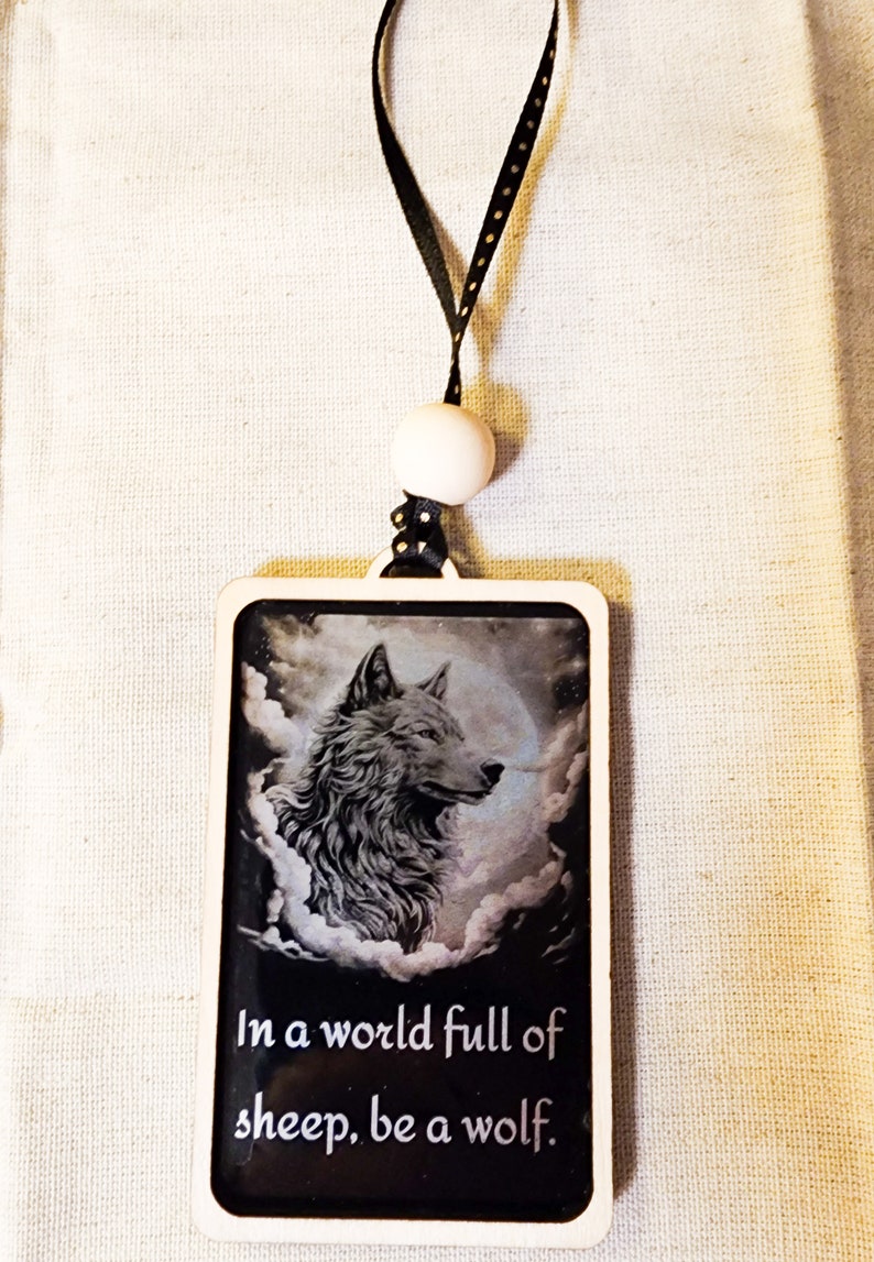 Laser-engraved Handmade Wolf Picture Ornament: in a World Full of Sheep ...