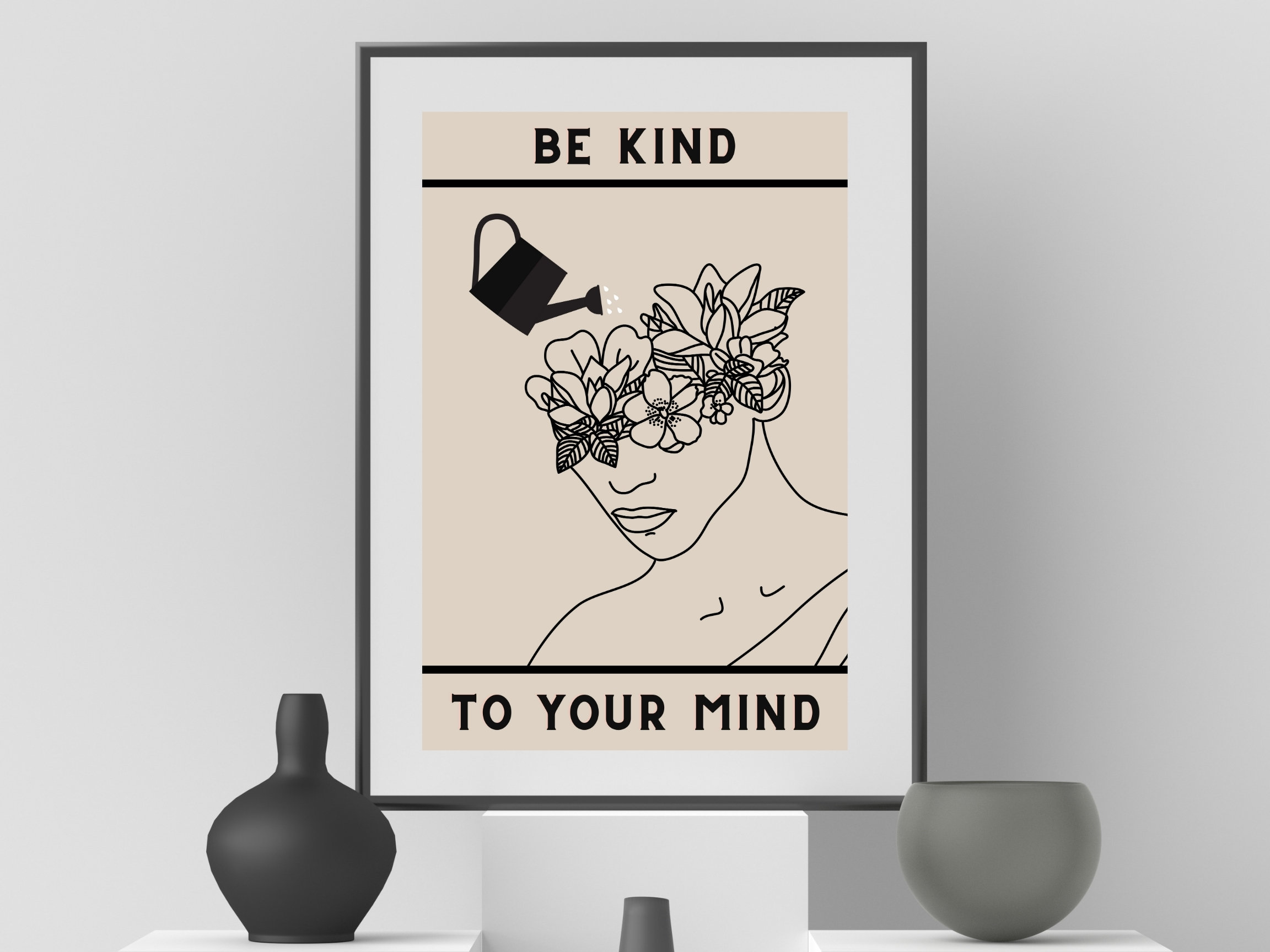 Be Kind to Your Mind, Wall Art Quotes, Motivational Wall Art Print ...