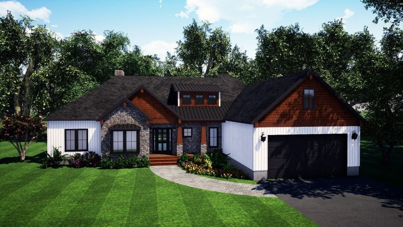 1 Story Ranch Style House W/ CAD Files - Etsy