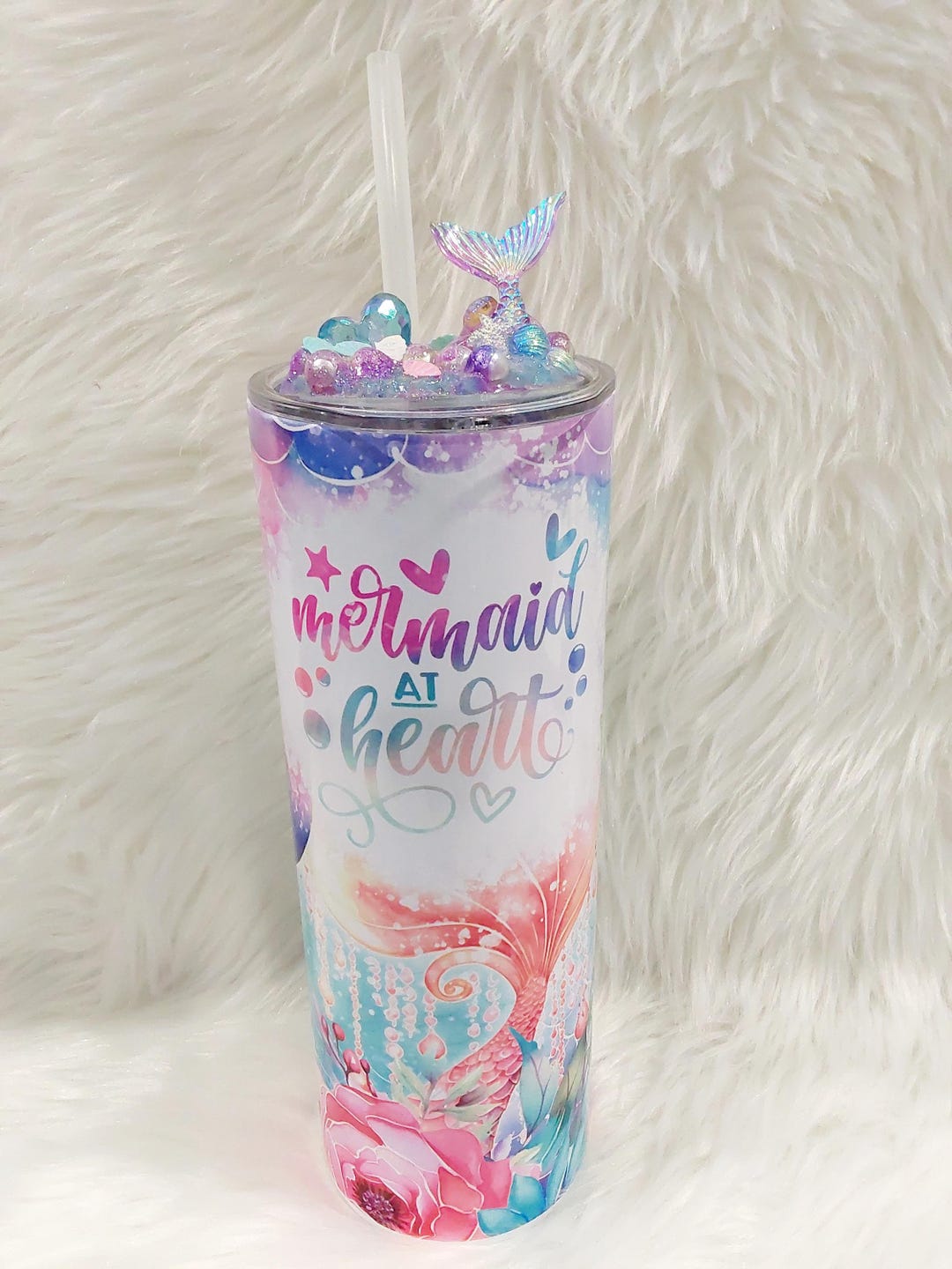 Mermaid Tumbler, Mermaid Topper, Mermaid Gift, Mermaid Design, 3D ...
