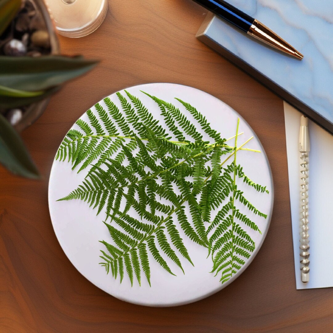 Fern Coaster, Nature Home Decor, Outdoor Lover Gift, Ceramic Coaster ...