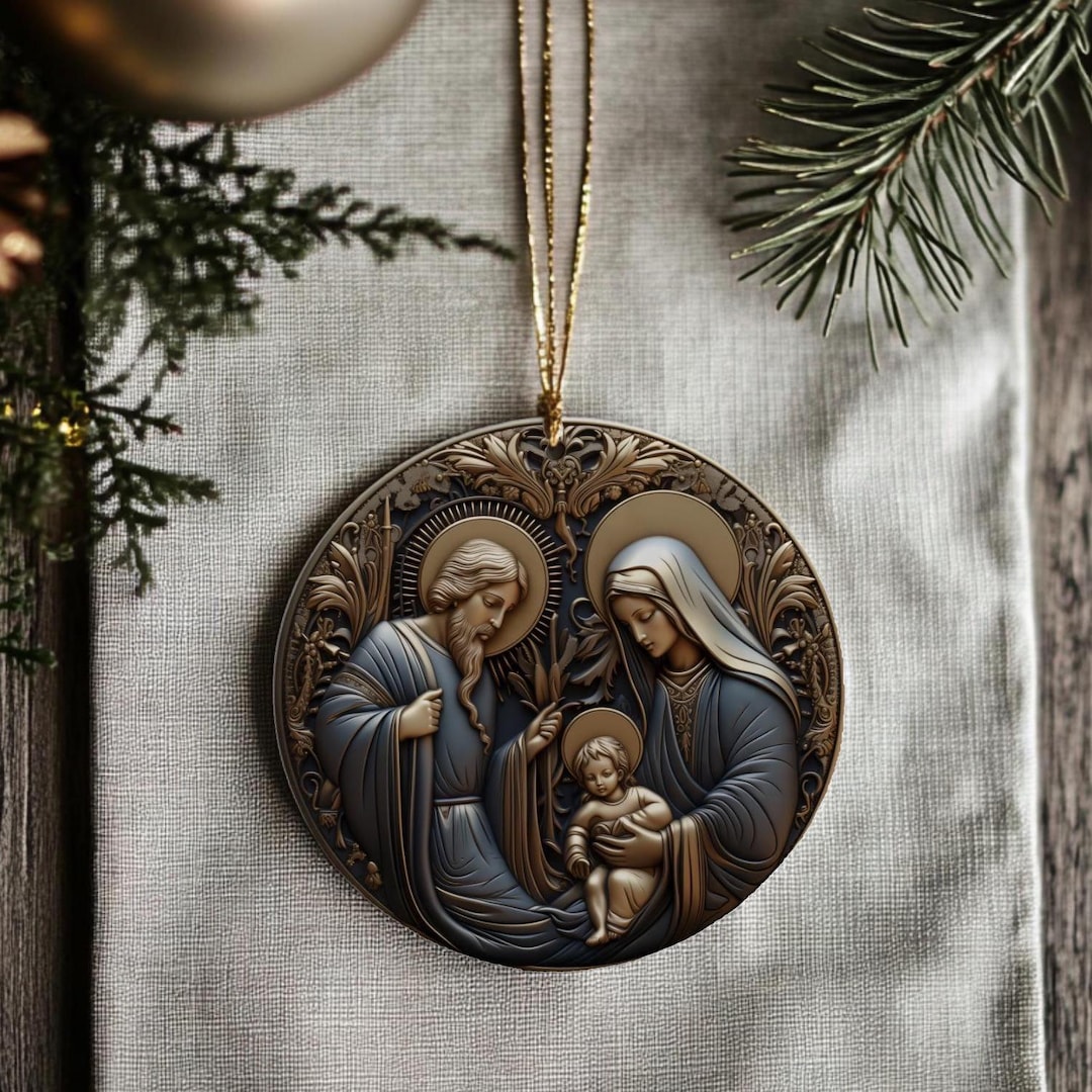 Christmas Nativity Ornament, Religious Home Decor, Inspirational ...