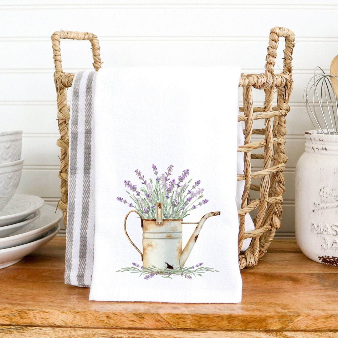 Lavender Hand Towel Vintage Bath Decor Floral Guest Bath - Etsy