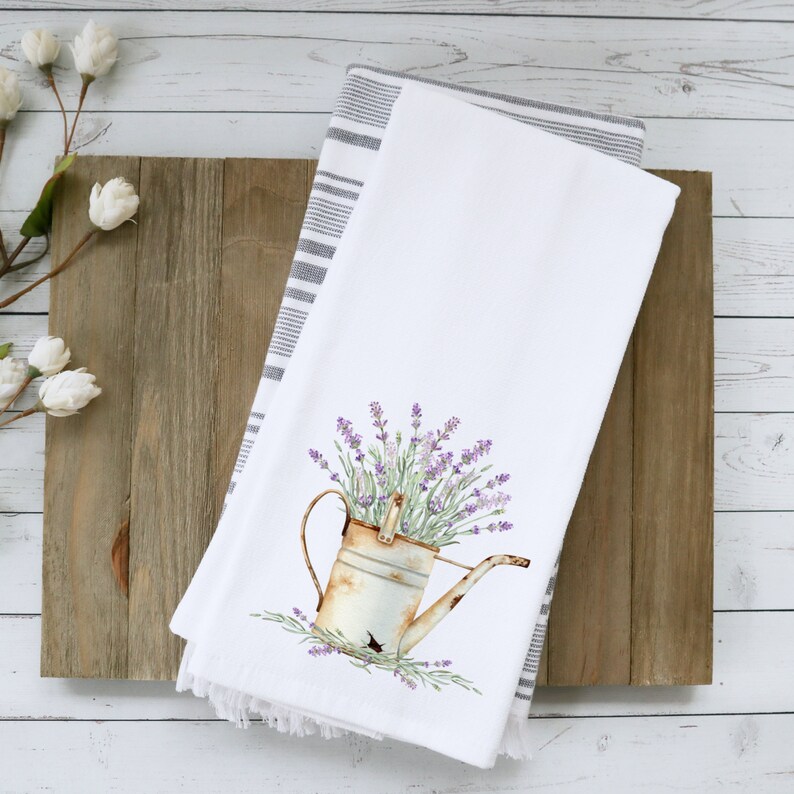 Lavender Hand Towel Vintage Bath Decor Floral Guest Bath - Etsy