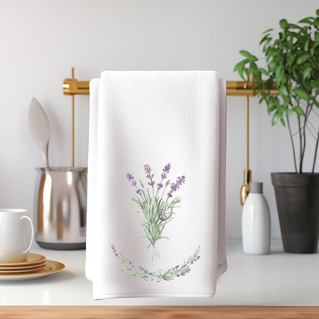 Lavender Hand Towel, Lavender Guest Towel, Vintage Towel, Elegant Hand ...