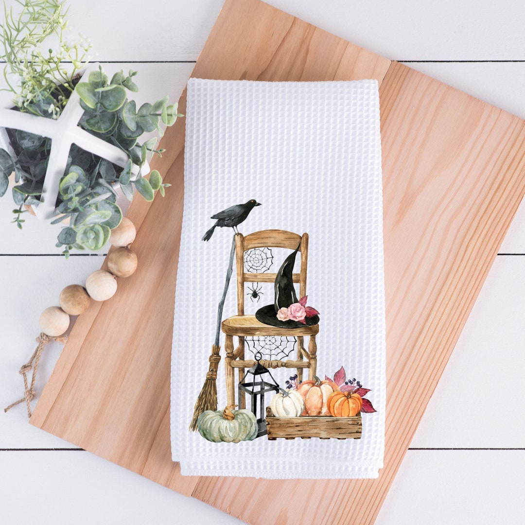 Fall Kitchen Bath Towel, Halloween Tea Towel, Autumn Home Decor ...