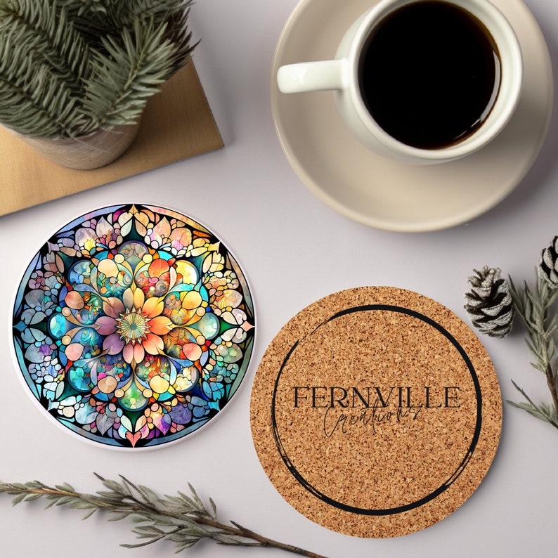 Ceramic Mandala Coaster: Eco-friendly Coffee Table Decor - Etsy