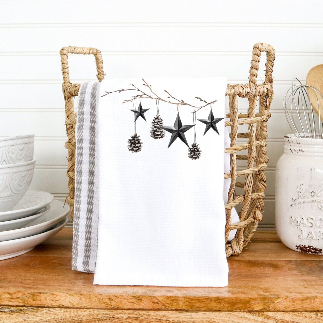 Black and White Hand Towel Nature Home Decor Elegant Hand - Etsy