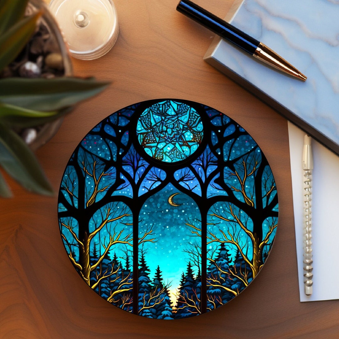 Winter Scene Coaster, Nature Lover Gift, Nature Inspired Home Decor ...