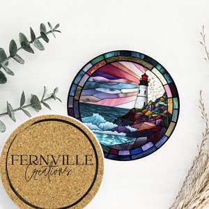 Lighthouse Coaster, Ocean Lover Gift, Nature Inspired Home Decor ...