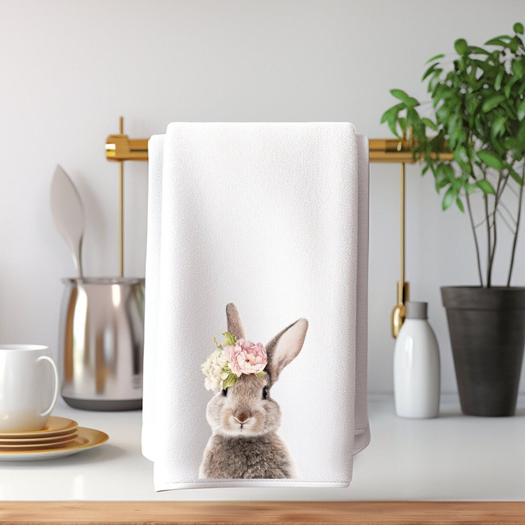 Spring Hand Towel, Easter Bath Décor, Easter Bath Towel, Spring Bunny ...