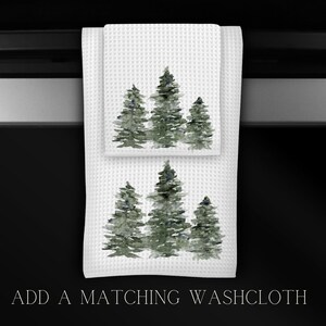 Evergreen Tree Hand Towel, Nature Inspired Decor, Kitchen Hand Towel ...