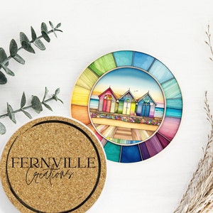 Beach Hut Coaster, Sea Lover Gift, Nautical Inspired Home Decor ...