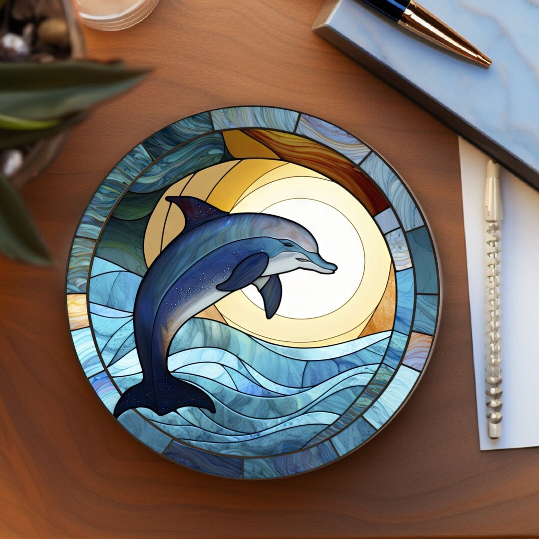 Dolphin Coaster, Nature Lover Gift, Ocean Inspired Home Decor ...
