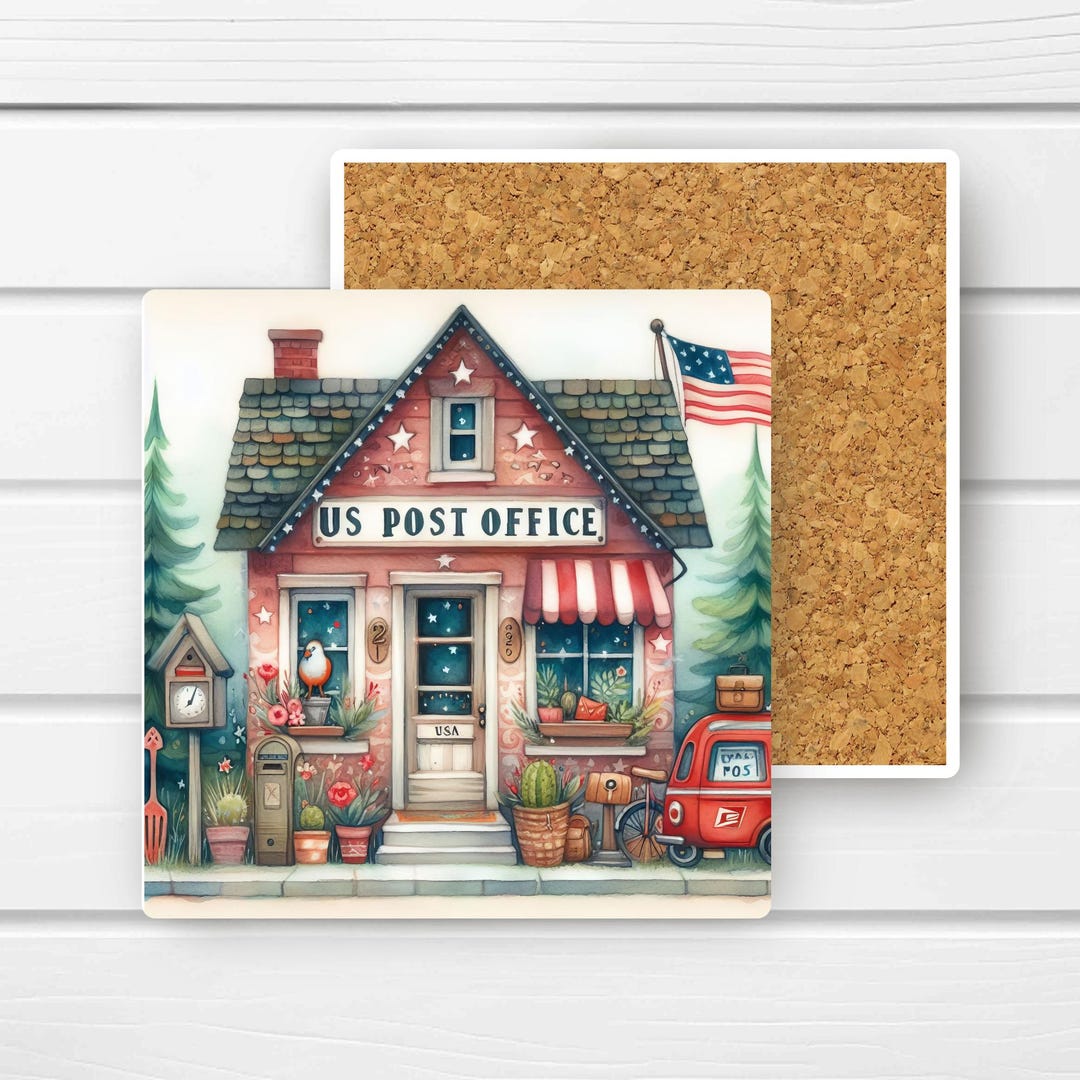 Post Office, Build Your Own Set of Small Town Shop Coasters - Build a ...