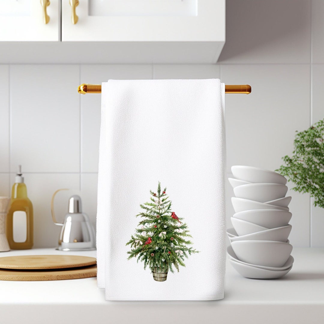 Christmas Hand Towel: Holiday Tree Bath Decor - Etsy