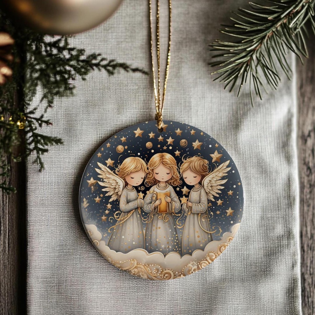 Three Angels Ornament, Christmas Tree Decor, Angel Keepsake Ornament ...