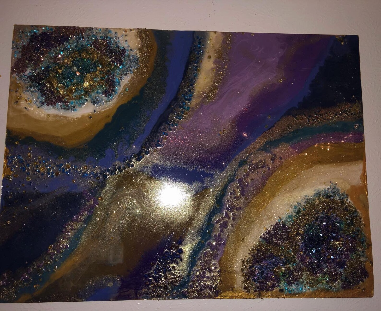 Galaxy Resin Epoxy Geode Crystal Art | Etsy