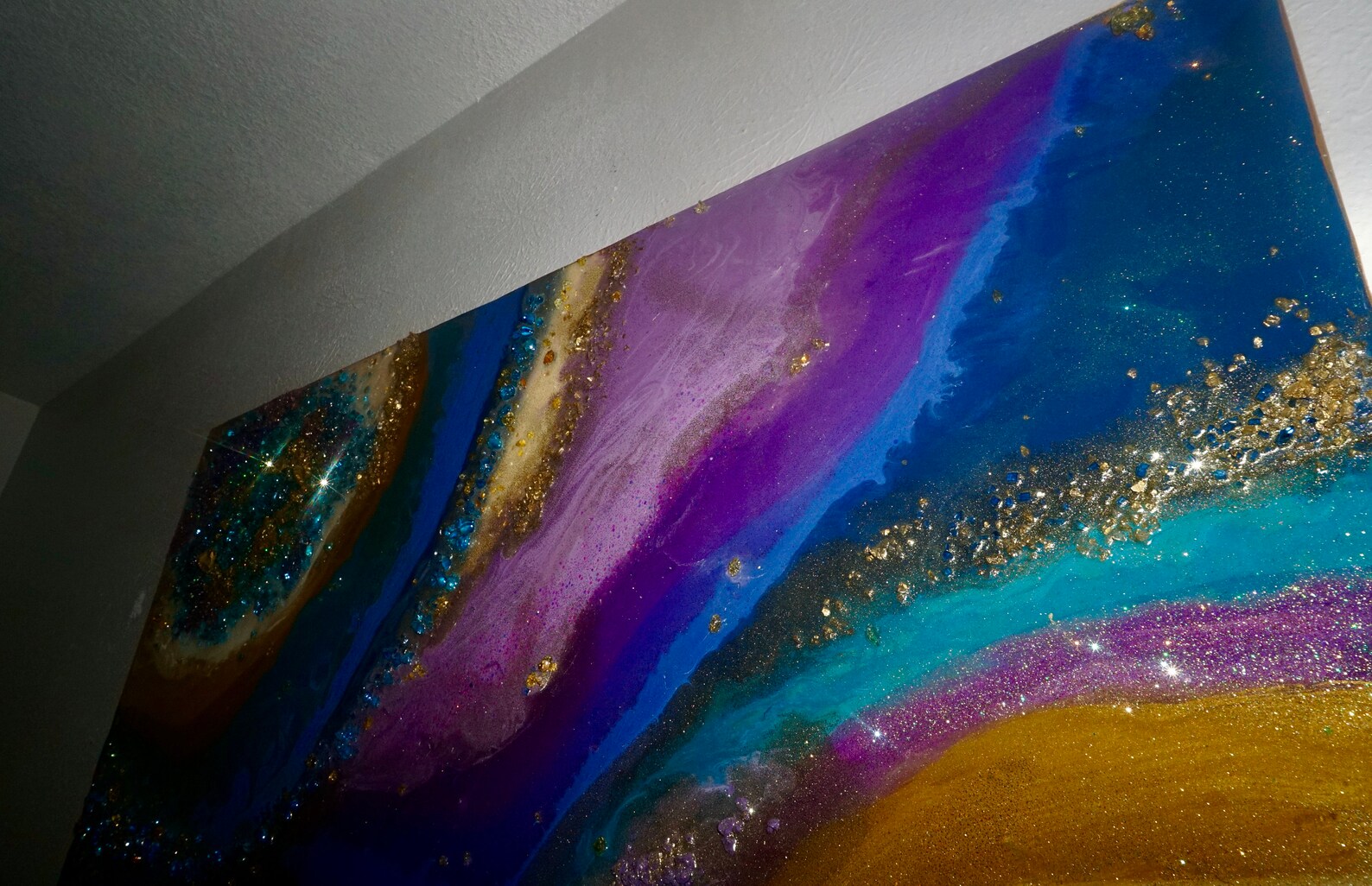 Galaxy Resin Epoxy Geode Crystal Art | Etsy