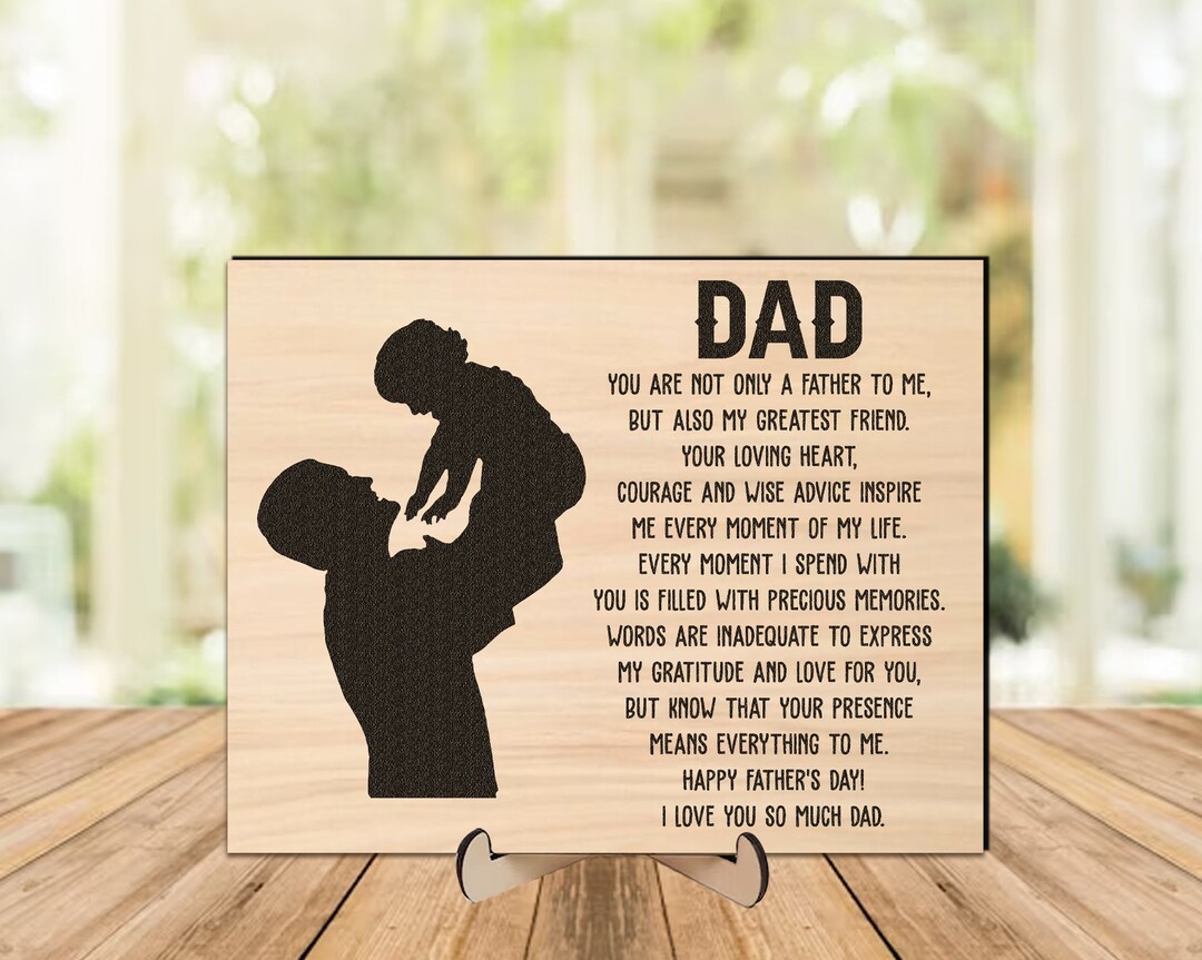 Gift for Dad Svg Laser Cut, Dad Sign Svg File, Father's Day Gift Svg ...