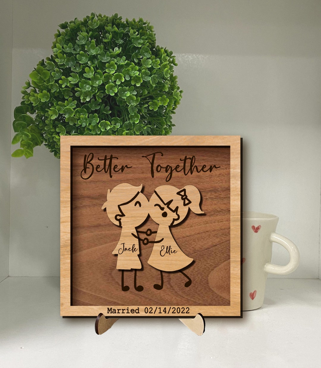 Personalized Wooden Sign SVG, Couples Custom Wood Sign Svg, Better ...