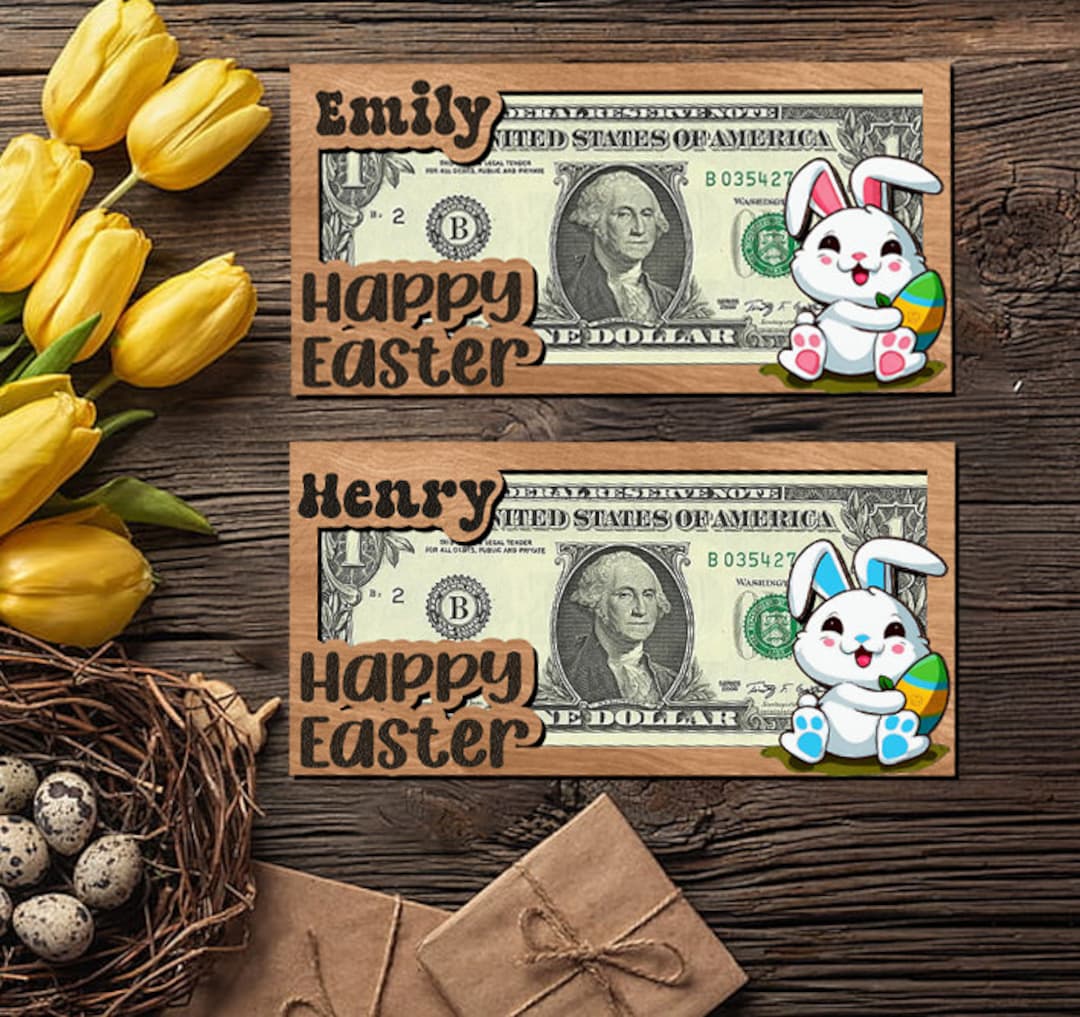 Easter Money Holder Svg Laser Cut, Easter Basket Stuffers, Easter Gifts ...
