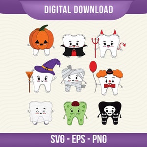 Funny Halloween Teeth PNG, Spooky Halloween Dentist Shirt PNG, Dental ...