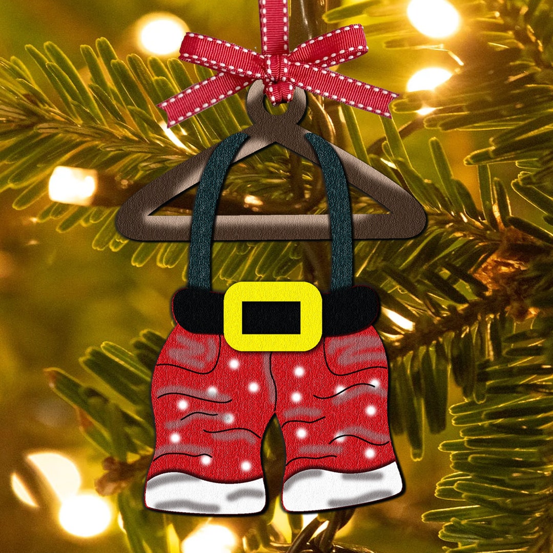 Santa Suit Ornament SVG File, Santa SVG Laser Cut File, SVG Ornament ...