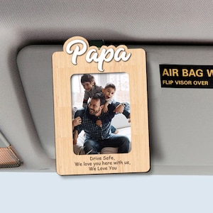 Drive Safe Daddy Gift SVG Cut File, Custom Car Visor Clip Photo SVG ...