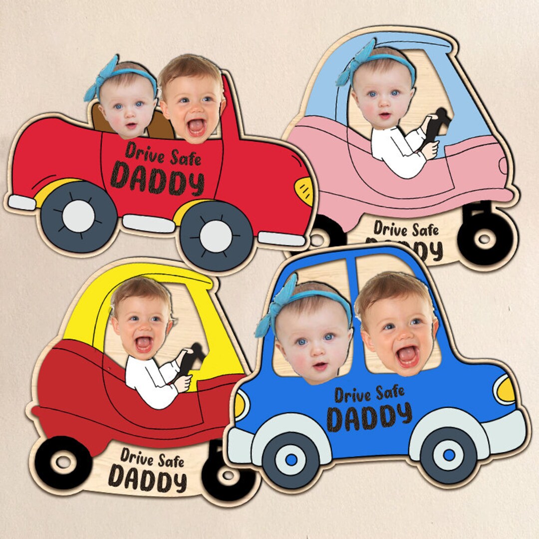 Father's Day Photo Car Visor SVG Cut File, Drive Safe Daddy, Wallet ...