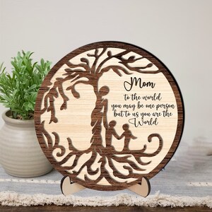 Mother Tree Bundle Svg Laser Cut, Wooden Decorative Stand, Layered Tree ...