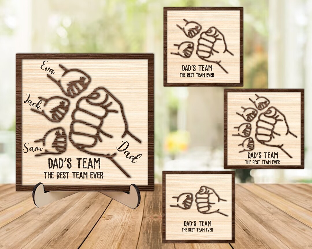 Fathers Laser Cut File, Dad's Team SVG, Father's Day Pump, Father's Day ...