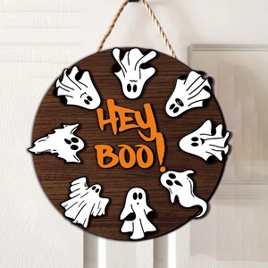Hey Boo Halloween Sign Svg Laser Cut, Halloween Boo Svg, Halloween ...