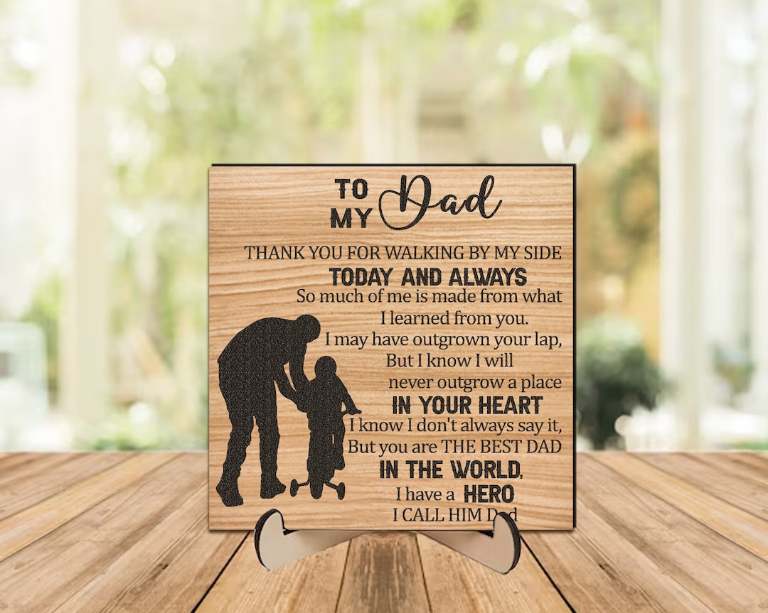 Gift for Dad Svg Laser Cut, Dad Sign Svg File, Father's Day Gift Svg ...
