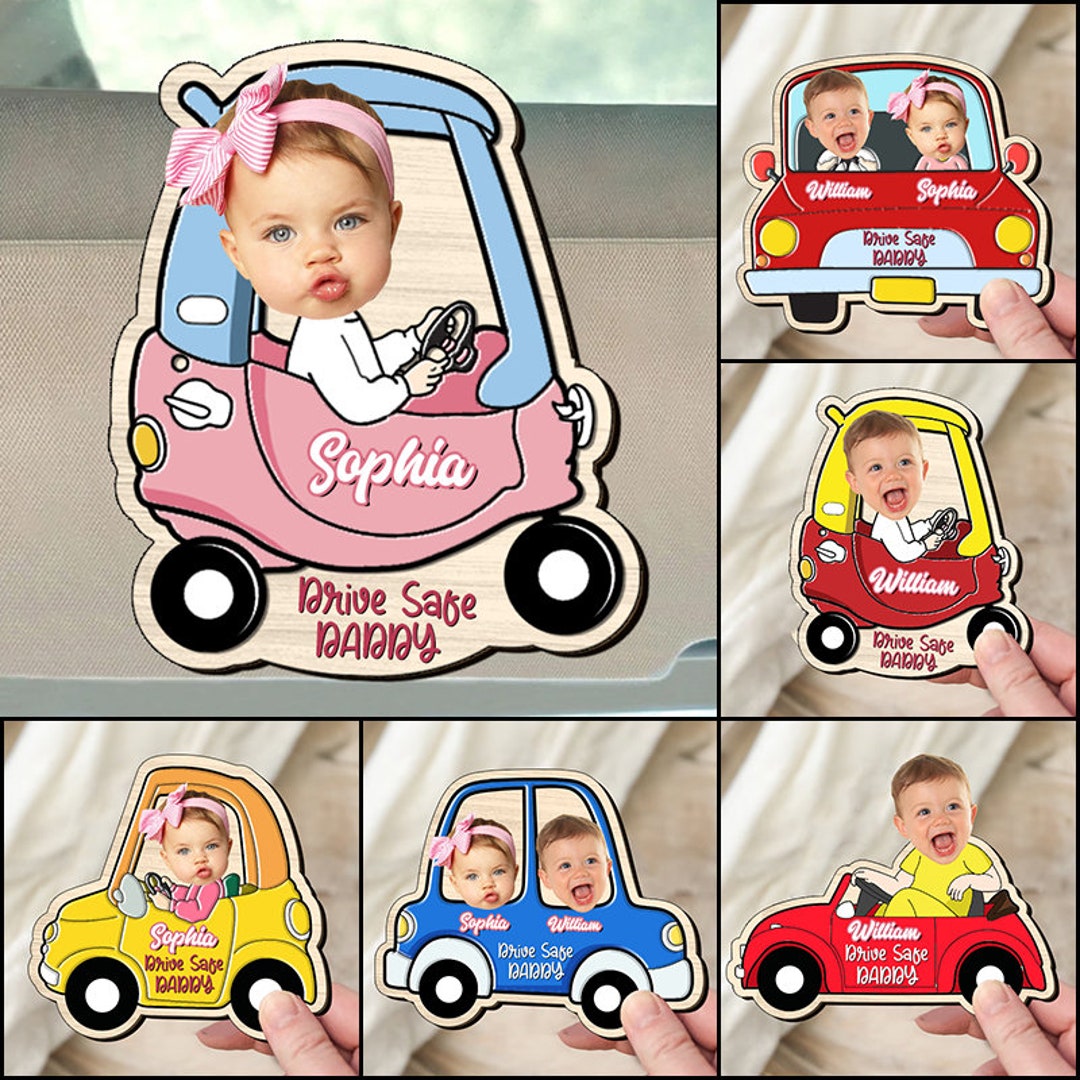 Father's Day Photo Car Visor SVG Cut File Bundle, Drive Safe Daddy ...