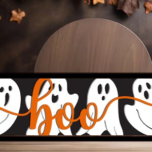 Boo Ghost Sign Laser SVG Boo Ghostframed Laser Sign Halloween Framed ...