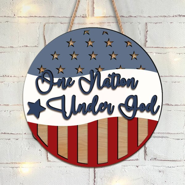 One Nation Under God Sign - Etsy