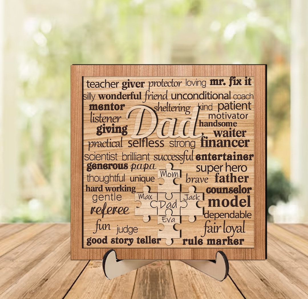 Gift for Dad Svg Laser Cut, Dad Sign Svg File, Father's Day Gift Svg ...