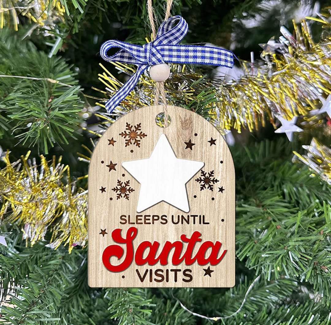 Sleeps Until Santa Visits SVG, Days Until Christmas, Christmas ...
