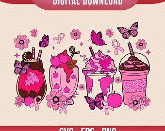 Cancer Coffee Cups Png Sublimation Design Download, Breast Cancer Png ...