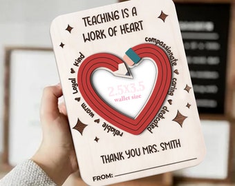 Teaching is A Work of Heart Photo Fridge Magnet Teacher Appreciation ...