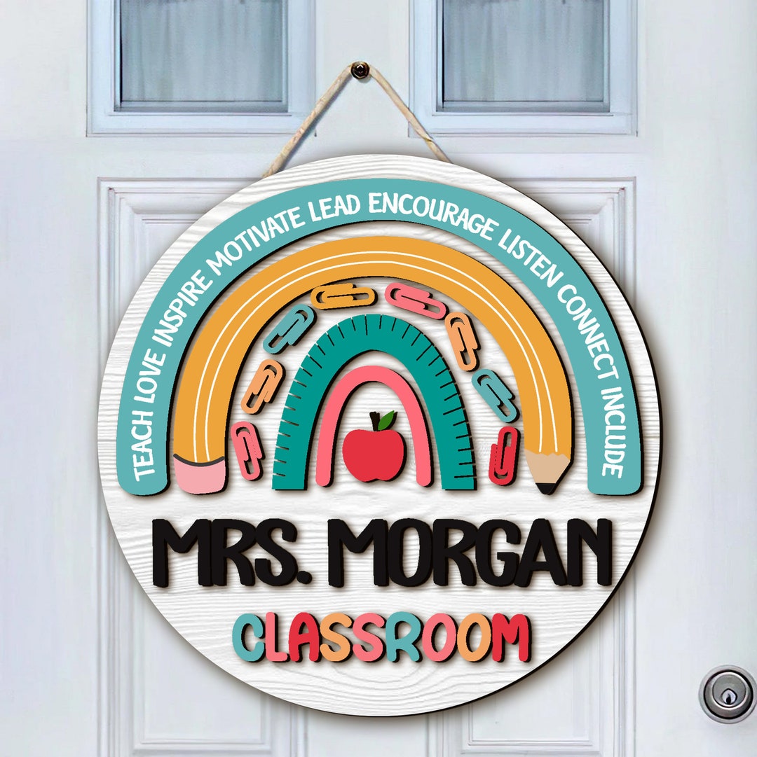 Teacher Doorsign SVG Laser Cut, Back to School Gifts, Classroom Door ...
