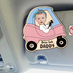 Father's Day Photo Car Visor SVG Cut File, Drive Safe Daddy, Wallet ...