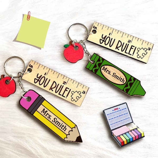 Teacher Keychain - Etsy