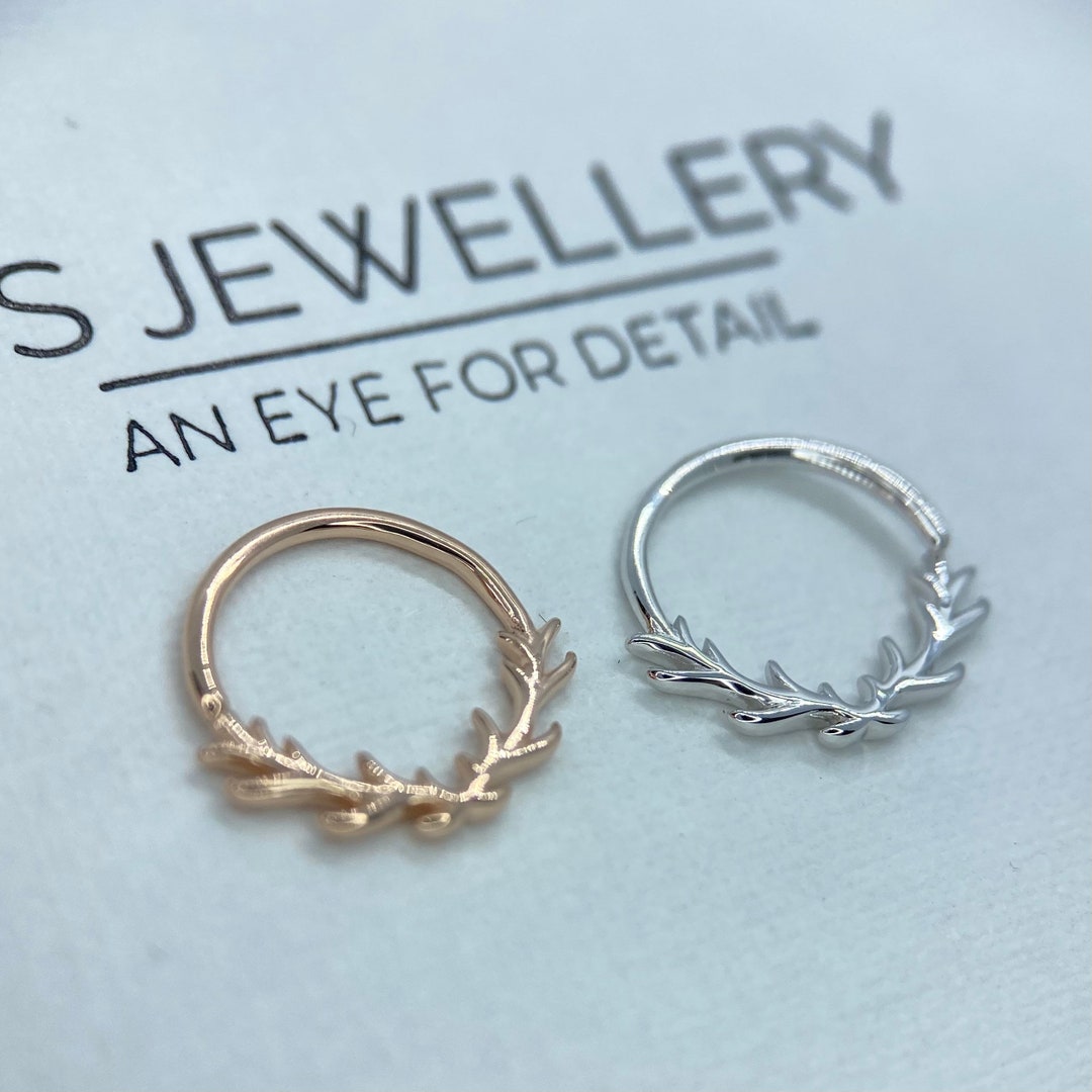 Junipurr Raven Seam Ring 14kt White Gold 16g 1mm X 9mm Perfect for ...