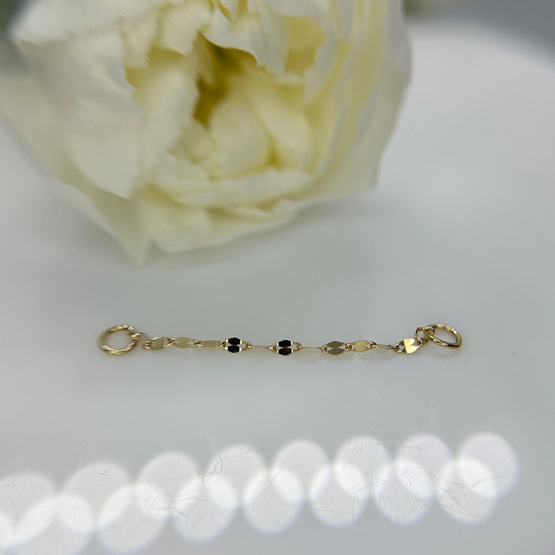 Tile Chain Solid 14kt Yellow Gold for Rings or Labrets, for Helix, Lobe ...