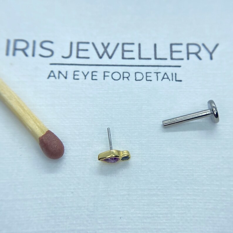 Anatometal Icon 18k Yellow Gold Threadless End With Genuine - Etsy UK