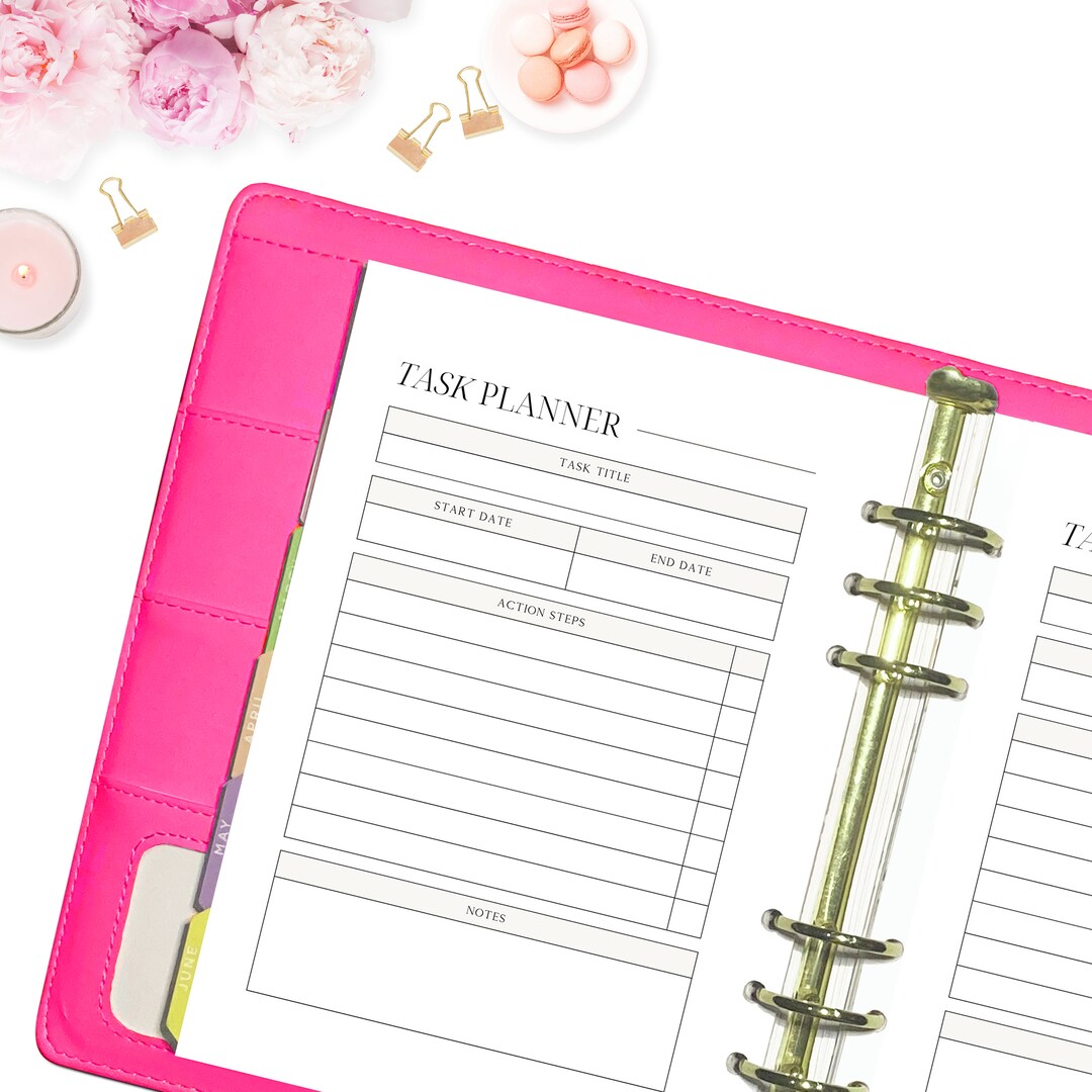 Task Planner A5 Planner Insert for Planner Binders Weekly - Etsy